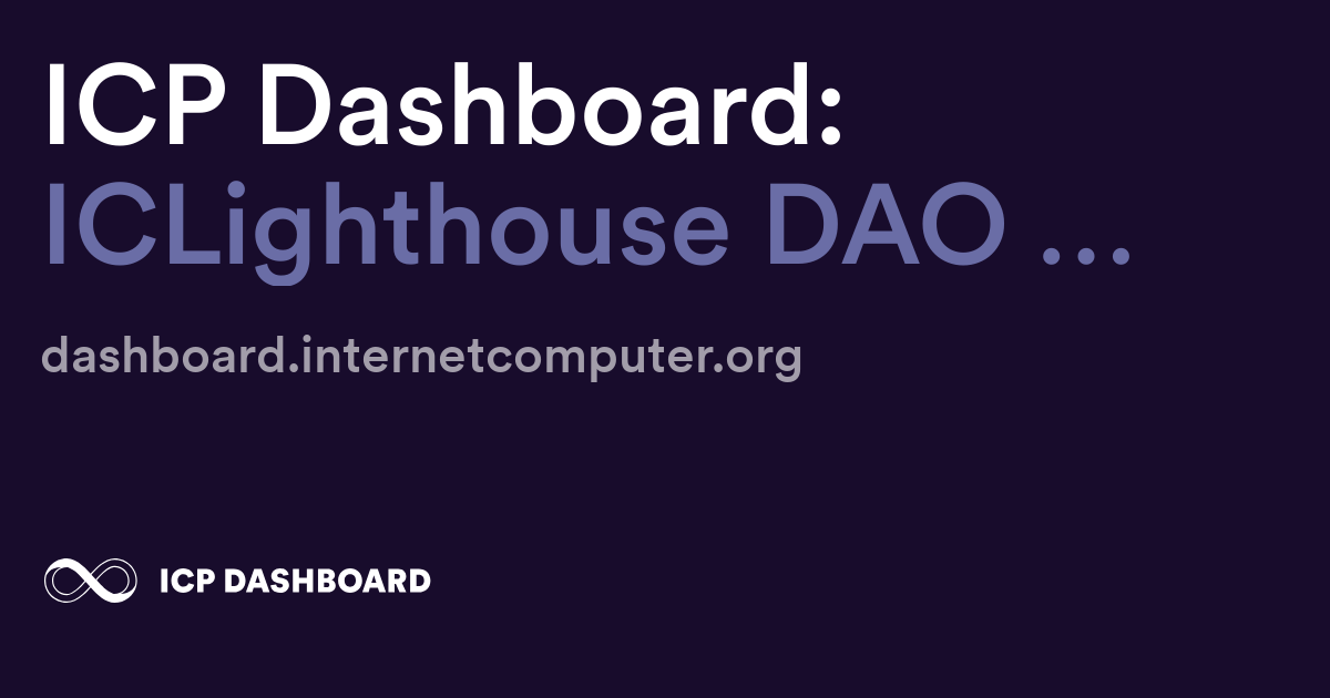 ICLighthouse DAO Neurons - ICP Dashboard