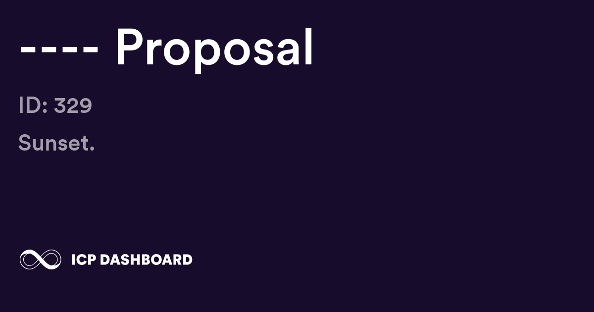 formerly known as CYCLES-TRANSFER-STATION) Proposal: 329 - ICP Dashboard
