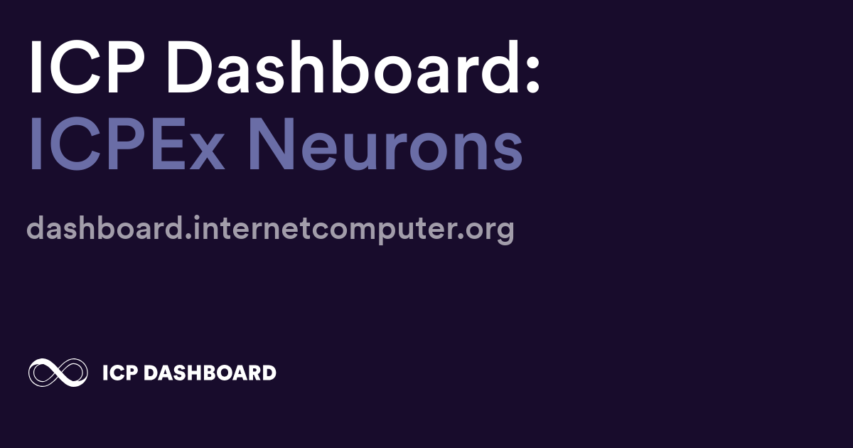ICPEx Neurons - ICP Dashboard