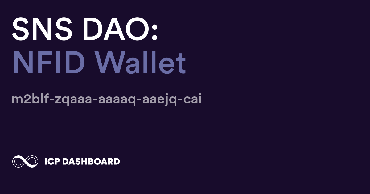 SNS DAO: NFID Wallet - ICP Dashboard