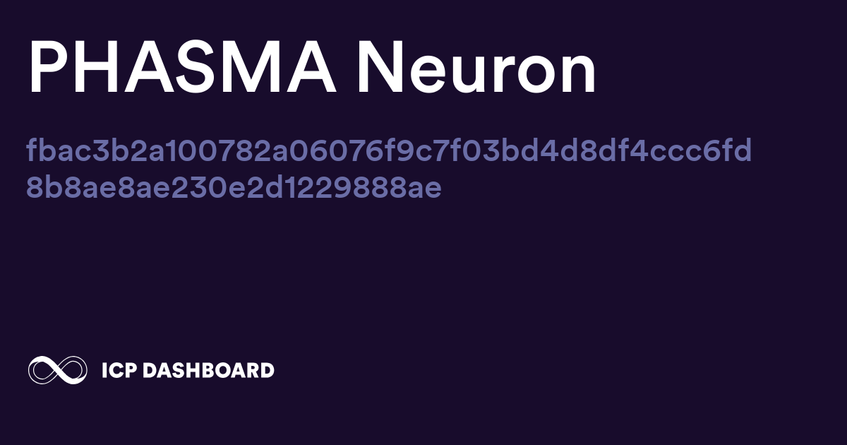 PokedBots Neuron: fbac3b2a100782a06076f9c7f03bd4d8df4ccc6fd8b8ae8ae230e2d1229888ae - ICP Dashboard